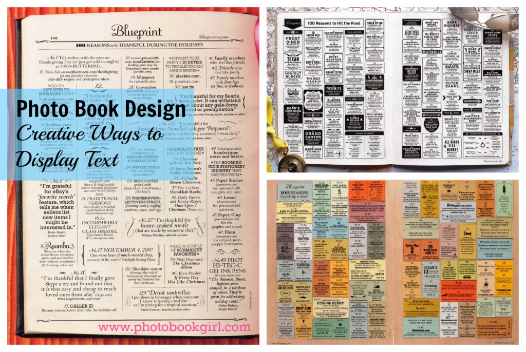 Photo Book Design Inspiration – Creative Ways to Display Text